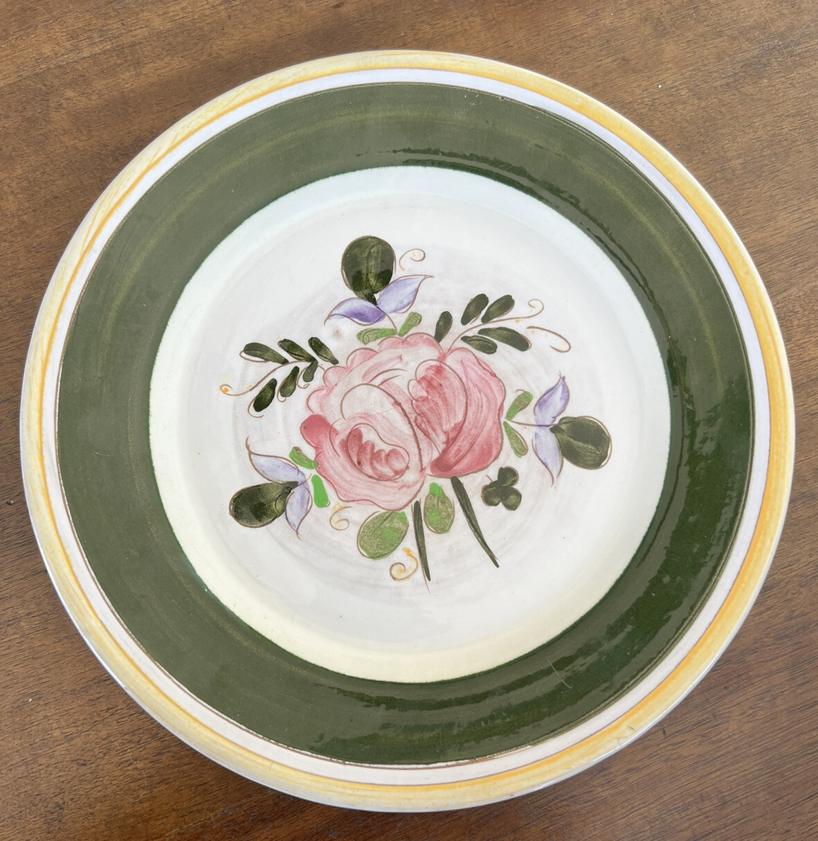 Vintage Stangl Pottery "Della-Ware" "El Rosa" Dinner Plate 11.25” 1940s ...