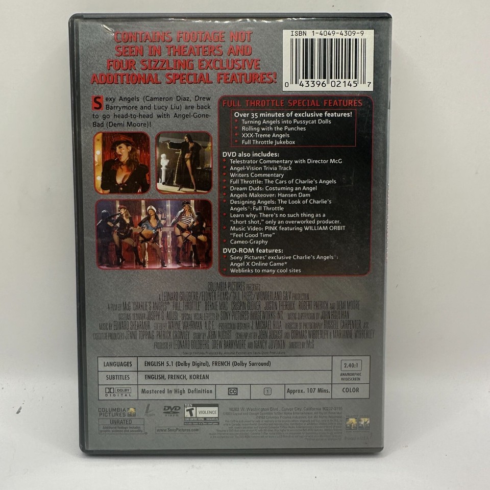 Charlie's Angels: Full Throttle (Widescreen Special Edition) DVD Not ...
