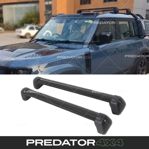BLACK ROOF RACK CROSS BARS LOCKING RAILS BAR FOR LAND ROVER DEFENDER ...