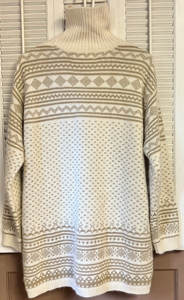 Embassy Row Tan Lamb's Wool Rabbit Fur Blend Sweater Women's Medium ...