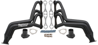 SBC 265-400 V8 FAT Black Fenderwell Headers | 35-48 | Hot Rod Street ...