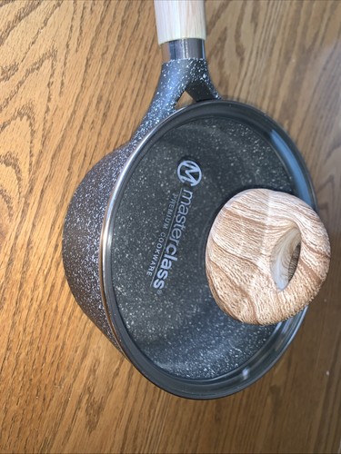 Masterclass Premium Cookware 6.5" Saucepan 1.5 Qt Beige Pan with Lid ...