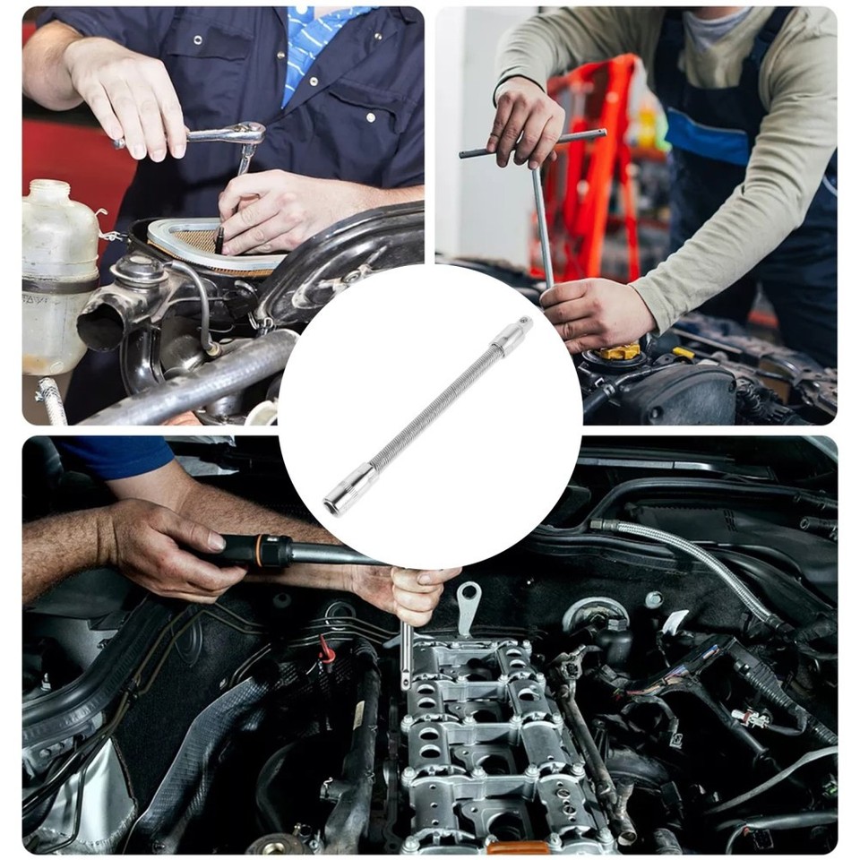 Socket Wrenches Drive Head Sleeve Extension Rod Flexible Bar Shaft ...