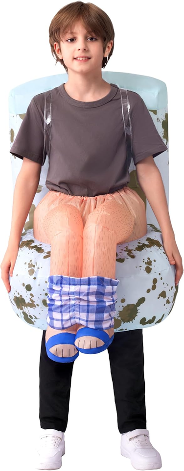 Kids Halloween Inflatable Costumes, Sitting on a Toilet Inflatable ...