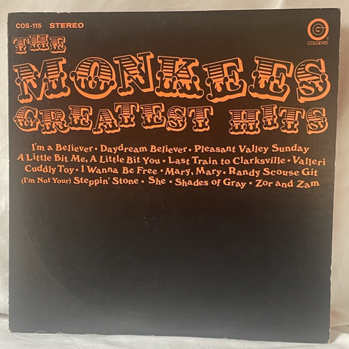The Monkees – Greatest Hits (Colgems COS‑115, 1969) Stereo EX/VG+ Plays ...