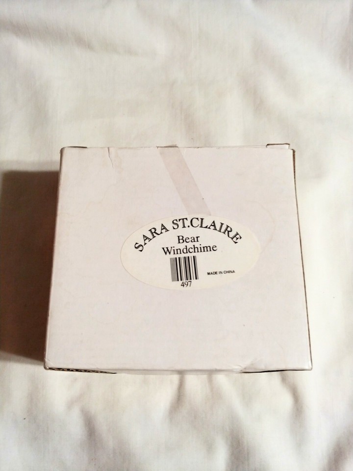 Sara St. Claire Fishing Bear Windchime | eBay