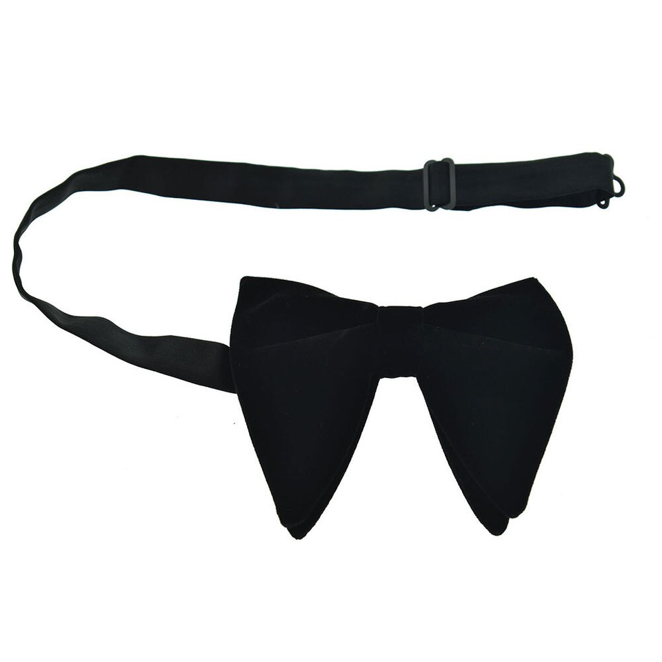Men Velvet Oversized Big Bow Tie Wedding Party Tuxedo Business Formal ...