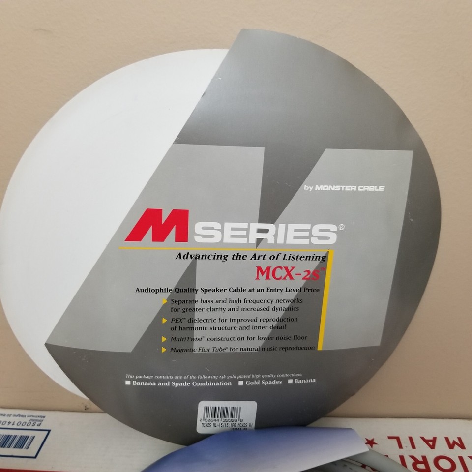 Monster Cable M Series Speaker Cables MCX-2S 15 ft - 1 Cable | eBay