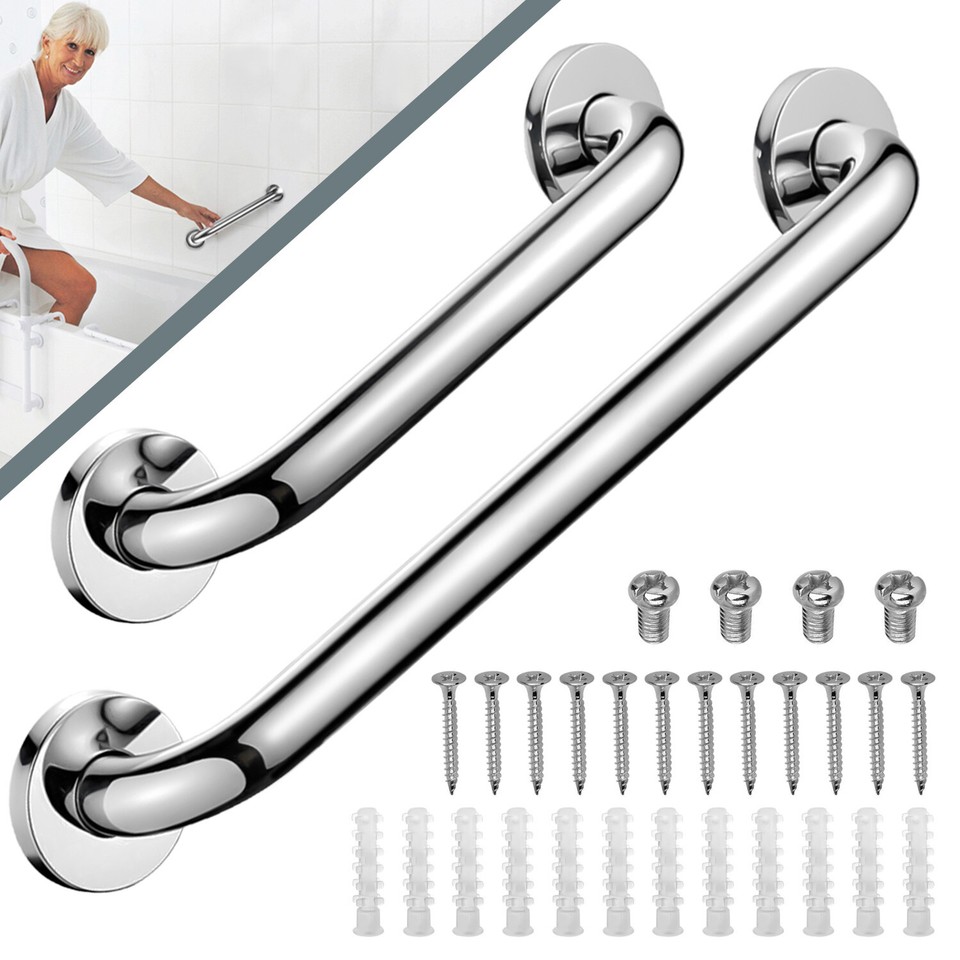 2PCS Stainless Steel Grab Bar Bathroom Safety Handicap Shower Tub ...