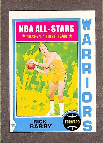 1974-75 Topps #50 Rick Barry NBA All-Stars Insert - Golden State ...