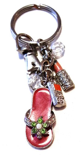Beautiful 2" Metal Charms Keychain Purse Charm | eBay
