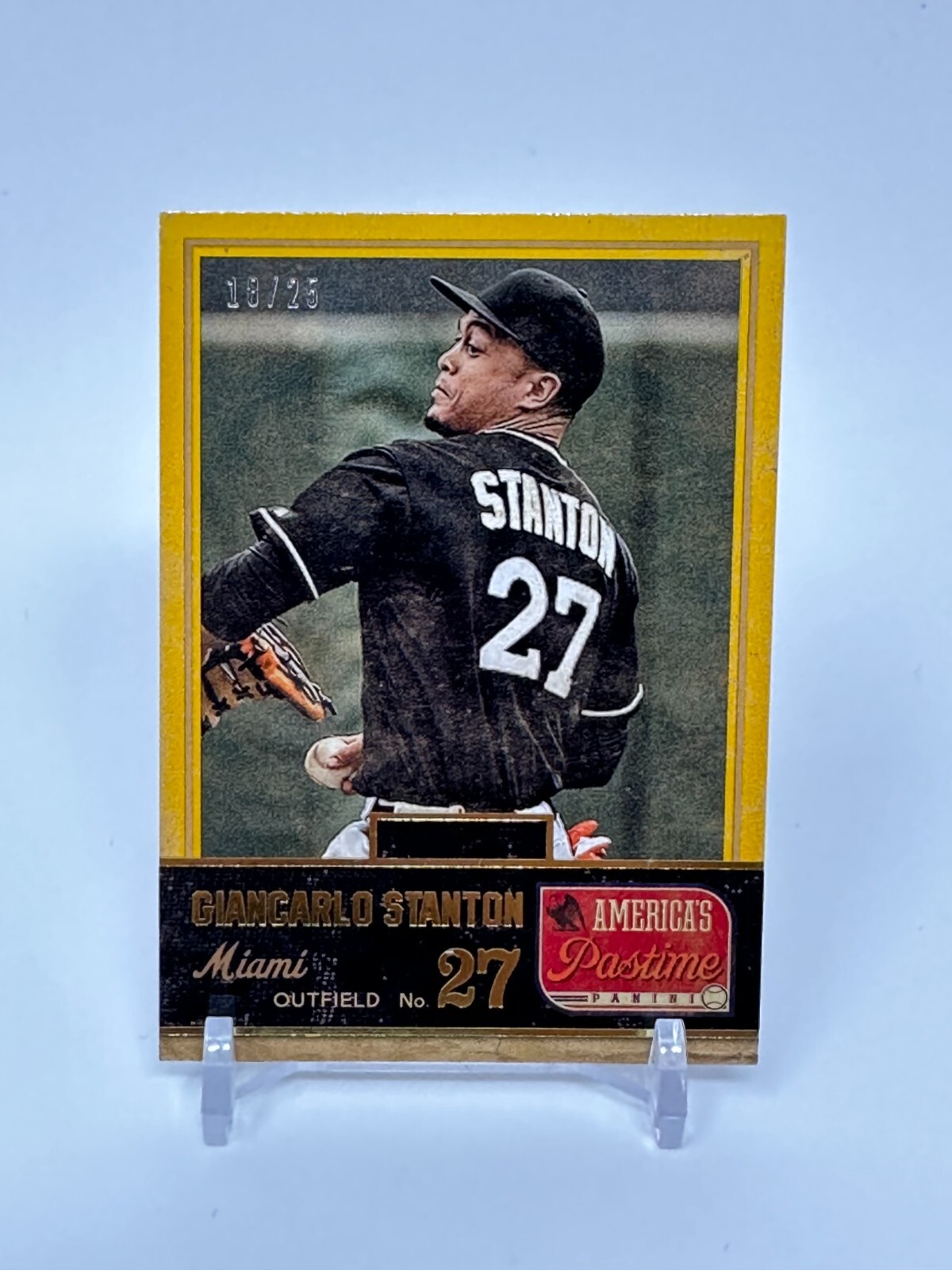 2013 Panini America's Pastime Michael Giancarlo Stanton GOLD Insert ...
