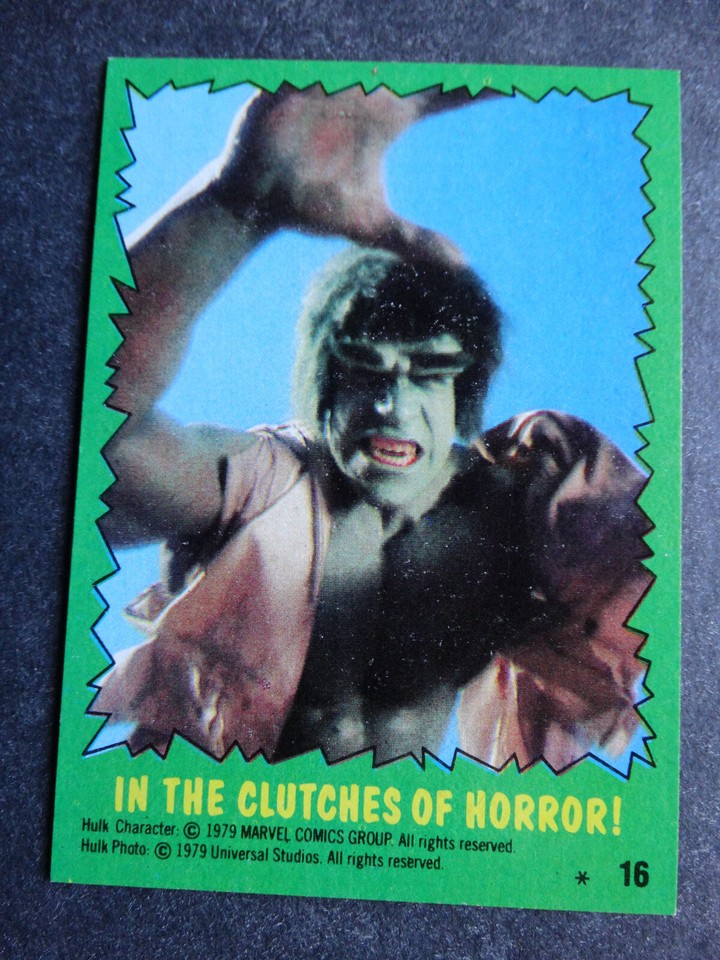 1979 Topps The Incredible Hulk TV Show Card Complete Your Set You U ...