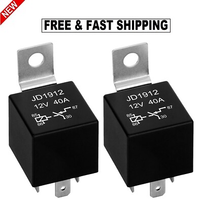 JD1912 Automotive Relay 4-Pin 40A 12V SPST Switch Relay 12v jd1912，Car ...