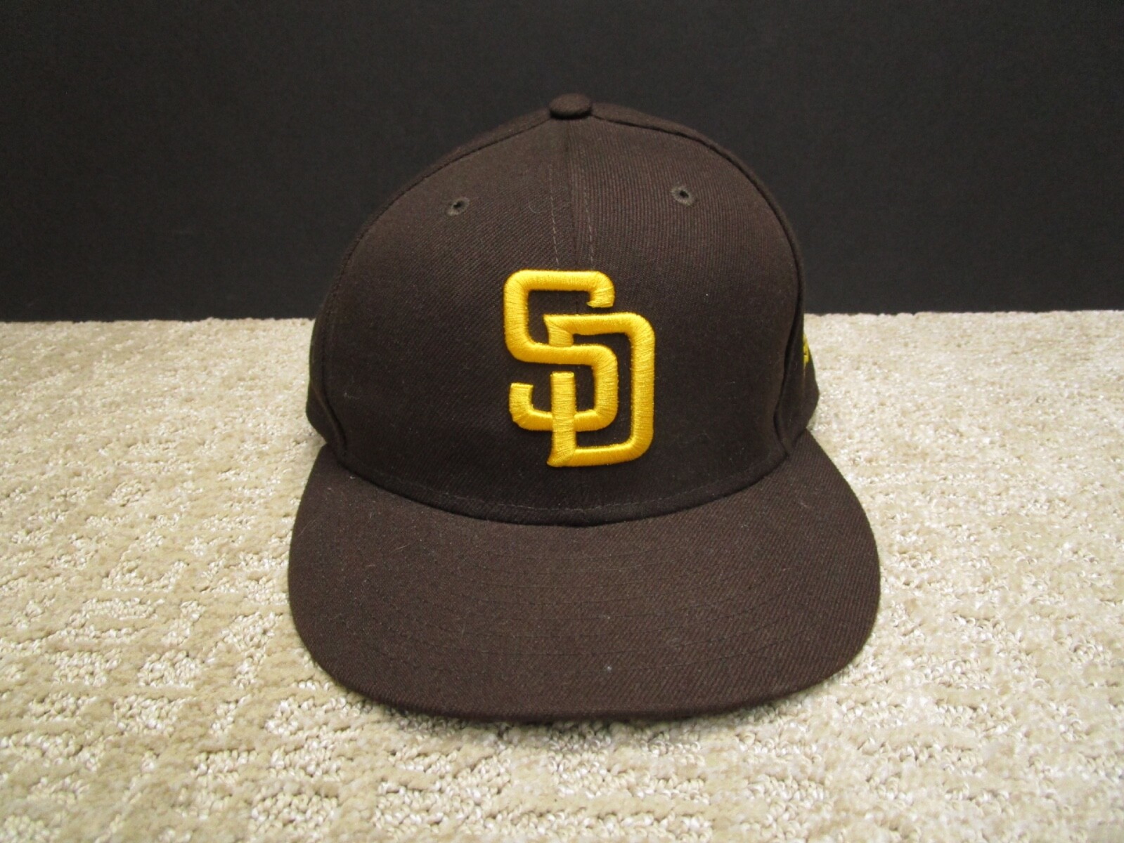 San Diego Padres Cap Hat Fitted Men 7 Brown New Era Embroidered ...