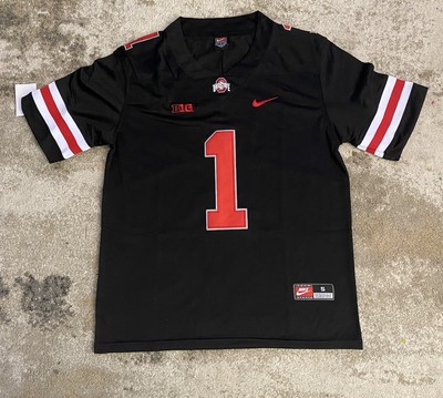 Justin Fields Ohio State OSU BLACKOUT Jersey Buckeyes Stitched 1 Men's ...