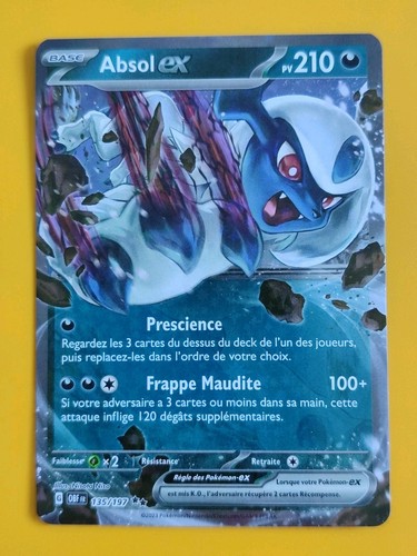 Carte Pokémon Absol Ex 135/197 OBFfr Pokemon Card. Fr 2023 Ev03 | eBay