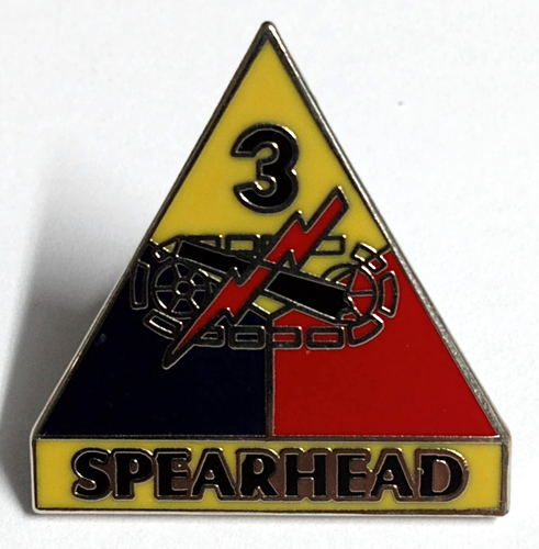 United States US Army 3rd Armored Division Insignia Lapel Hat Military ...