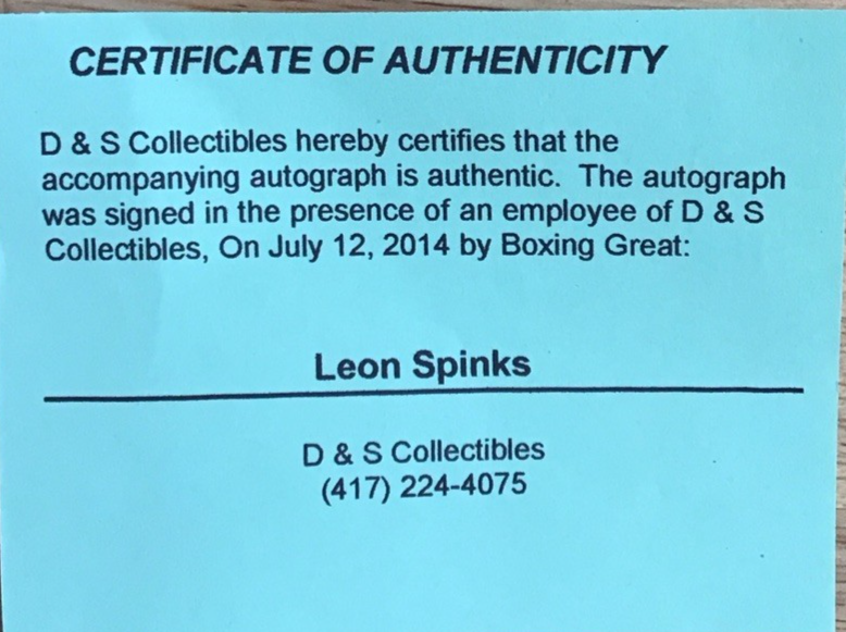 LEON SPINKS BOXING 8 x 10 PHOTO SIGNED WITH COA | eBay