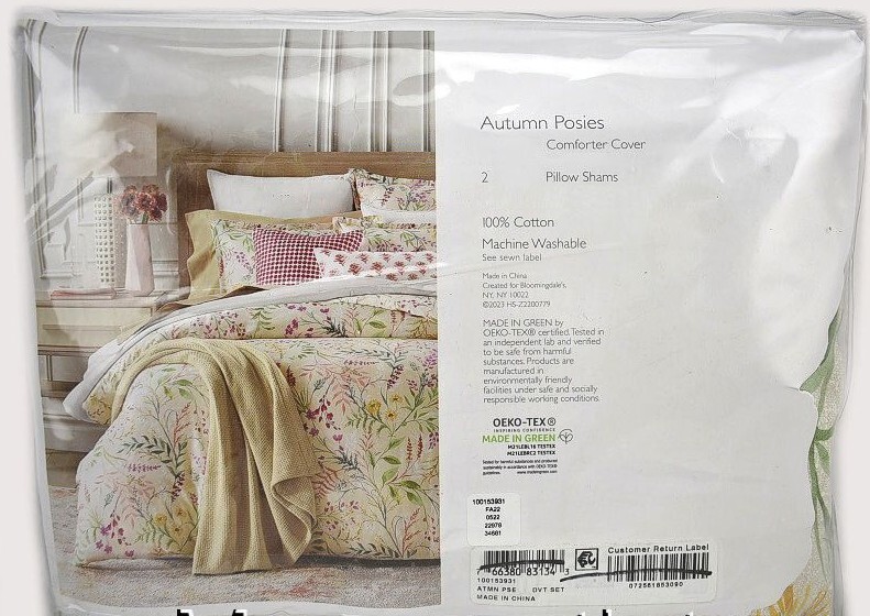 $350 NEW Sky 3 PC SET Autumn Posies Comforter Duvet Cover + 2 Shams ...