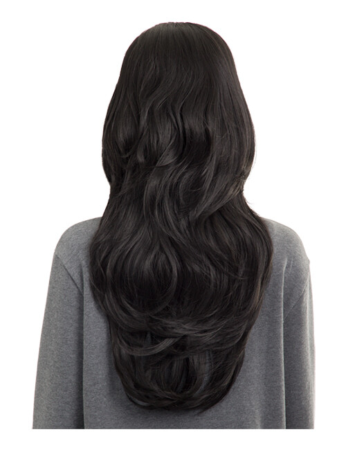 Koko Wig Wavy Half Head 3/4 Wig 28" Long Layered Hair Thick Natural ...