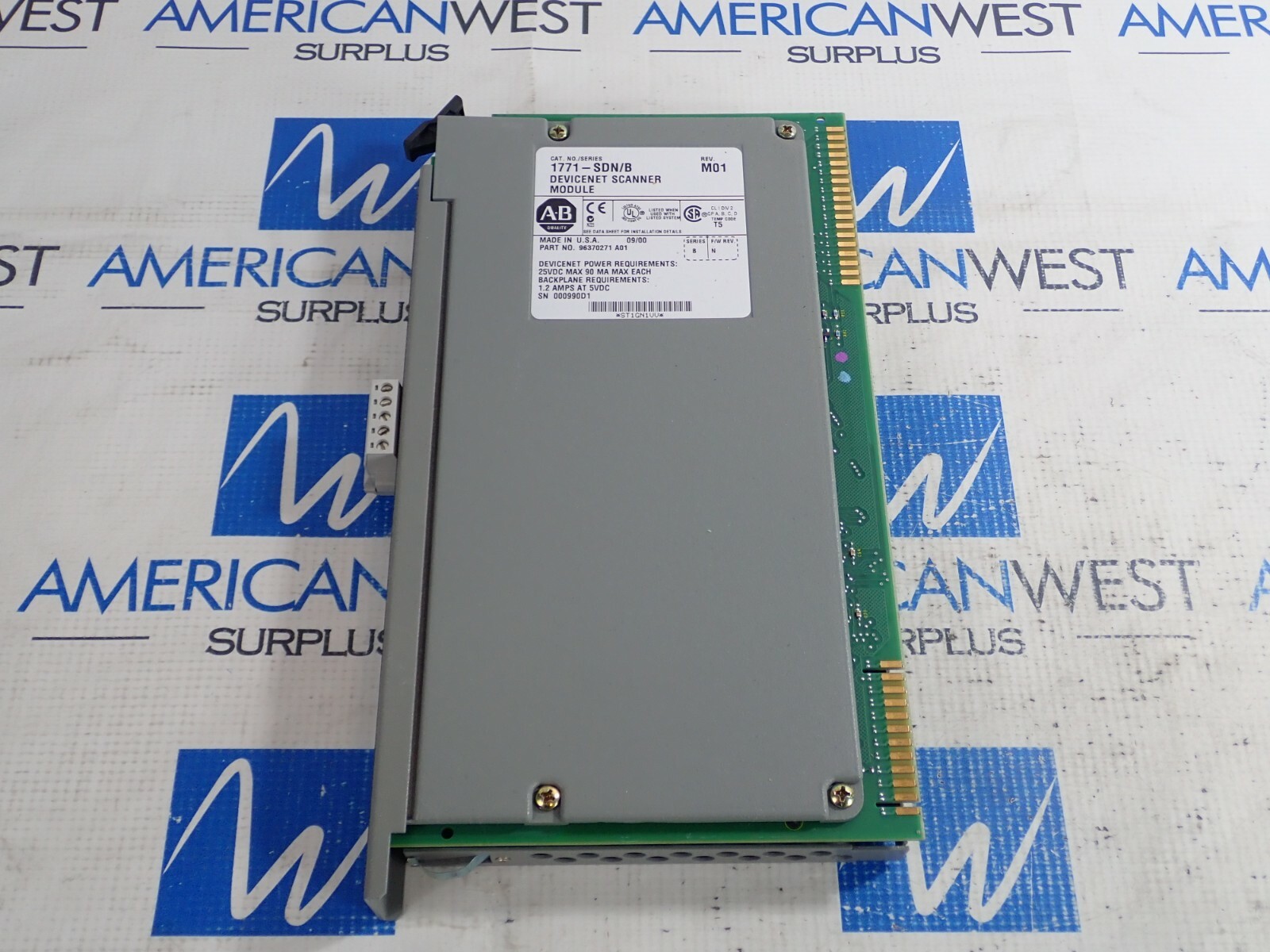 ALLEN BRADLEY 1771-SDN/B DEVICENET SCANNER MODULE REV MO1 SERIES B F/W ...