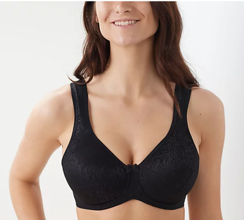 Breezies Women's Bra Sz 48DDD Wild Rose Lace Seamless Underwire Black A260366 | eBay