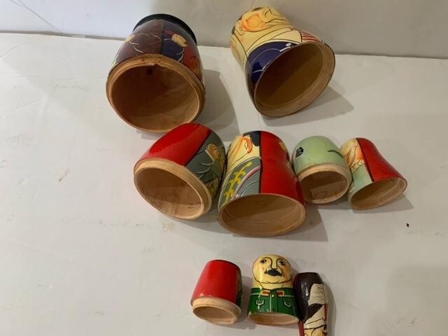 Matrushka USSR Russian Presidents Military Leader 5 Nesting Dolls made ...