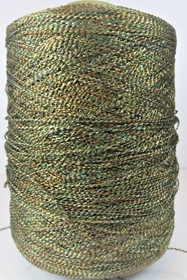 Super Fine Polyester Variegated Green Weaving Yarn Large Cone 3+Lbs ...