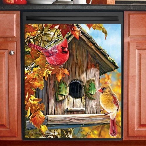 " Maison Sucré " Cardinals En Birdhouse Cuisine Lave-Vaisselle Housse Aimant | eBay