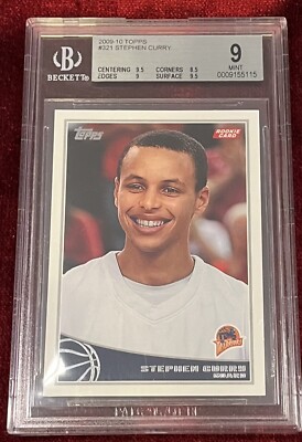 2009 Topps Stephen Curry #321 BGS 9 MINT (Golden State Warriors/Team ...