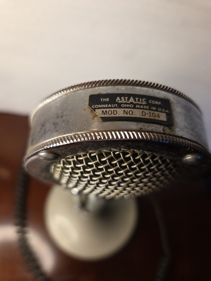 ASTATIC D-104 MICROPHONE w 4-PIN CONNECTOR T-UG8 | eBay