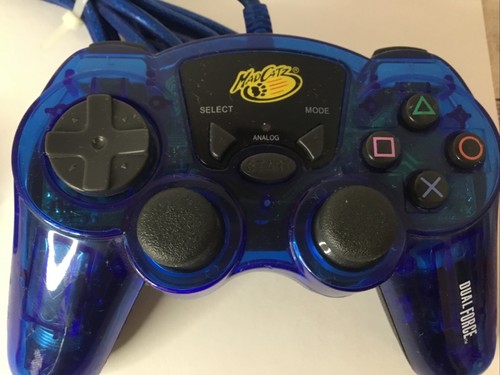 Mad Catz Dual Force PS2 Controller Blue UNTESTED 2003 | eBay