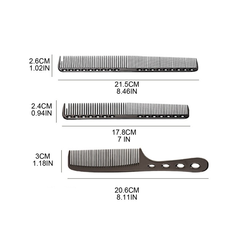 Stainless Steel Hair Comb Anti Static Styling Comb Hairdressing Barbers ...
