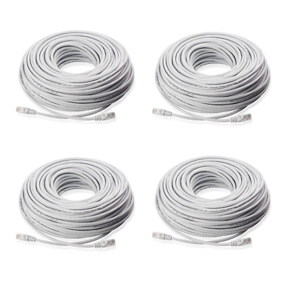 4-Pack 100FT CAT5 Cat5e Ethernet Cable RJ45 Network Wire Router PoE ...