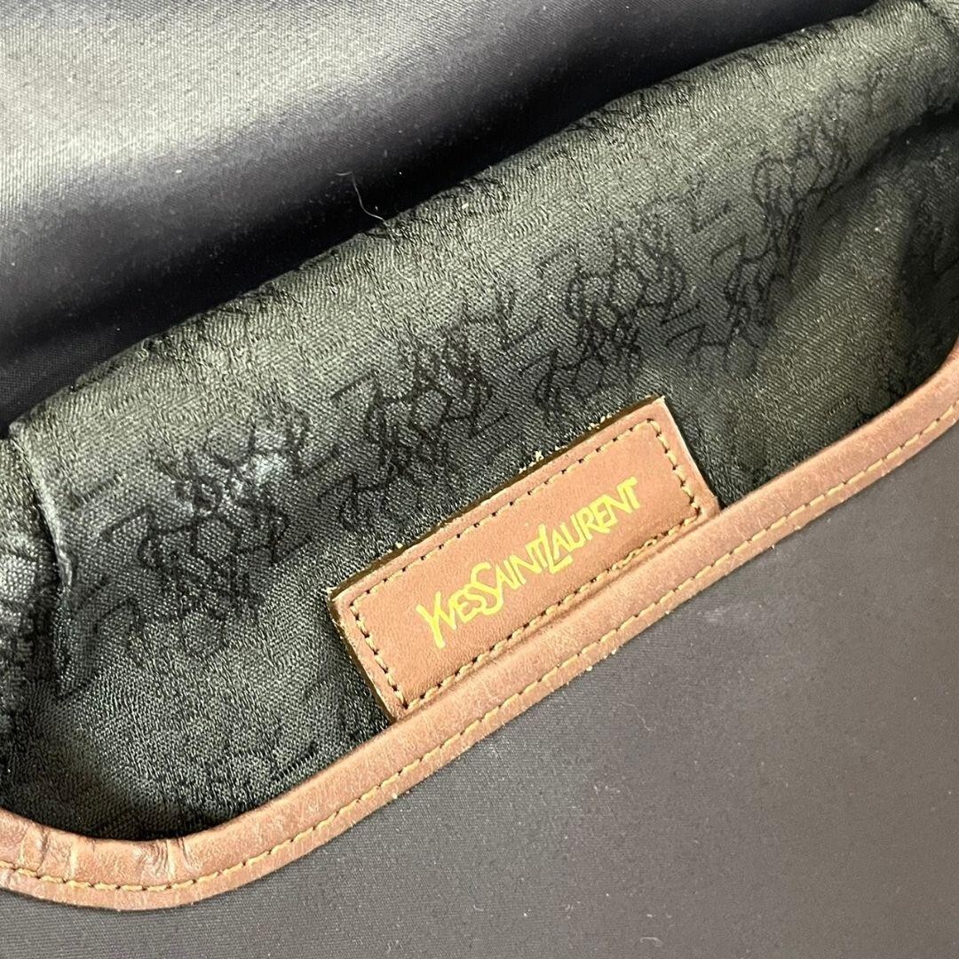 YSL Reversible Leather Shoulder Bag Black/Brown Y Log… - Gem