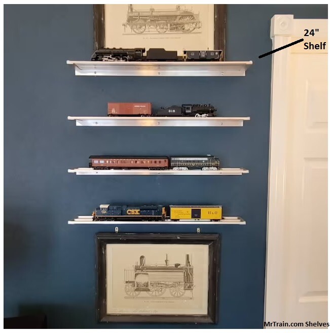 TRAIN DISPLAY SHELVES for HO Scale Model Railroad -10 Pack Train Shelf ...