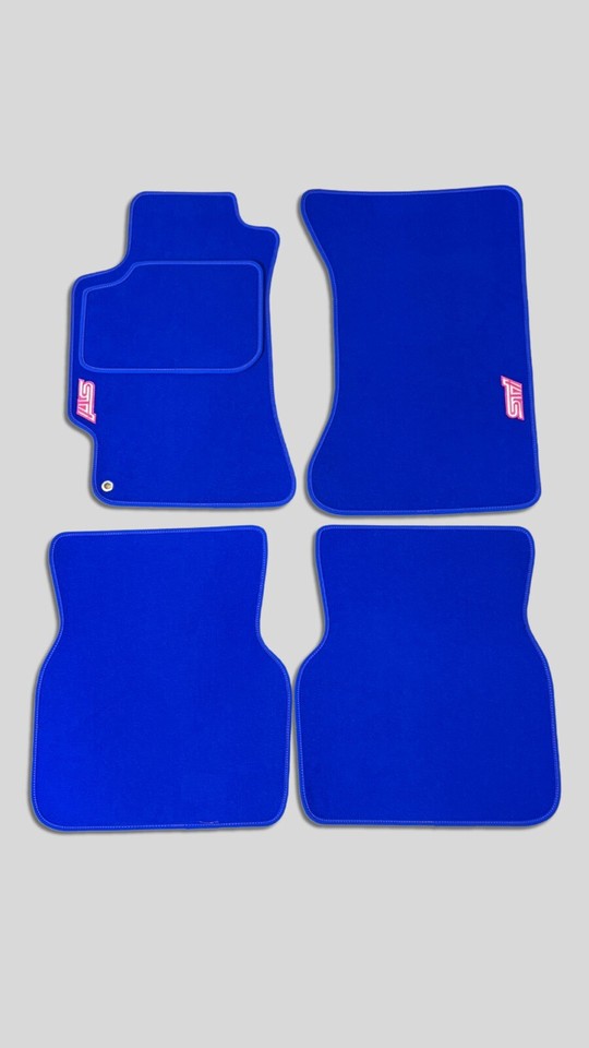 2002-2007 Subaru Impreza WRX STI Floor Mats Blue | Carpet | 4 Pieces ...
