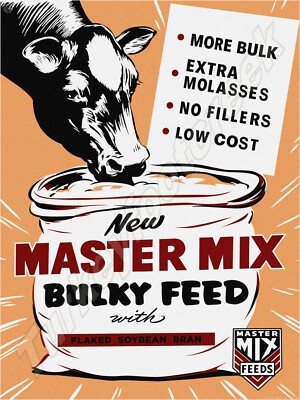 Master Mix Bulky Feed 9" x 12" Metal Sign | eBay