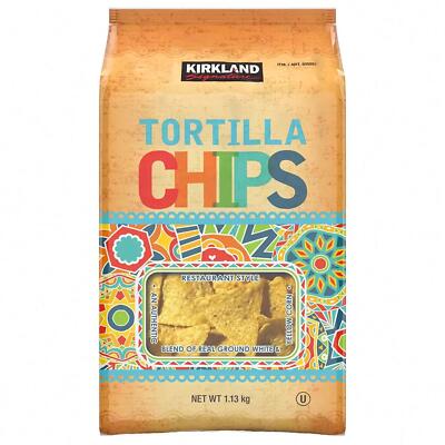 Kirkland Signature Tortilla Chips Real Ground Corn Snack Crisp Pack of ...