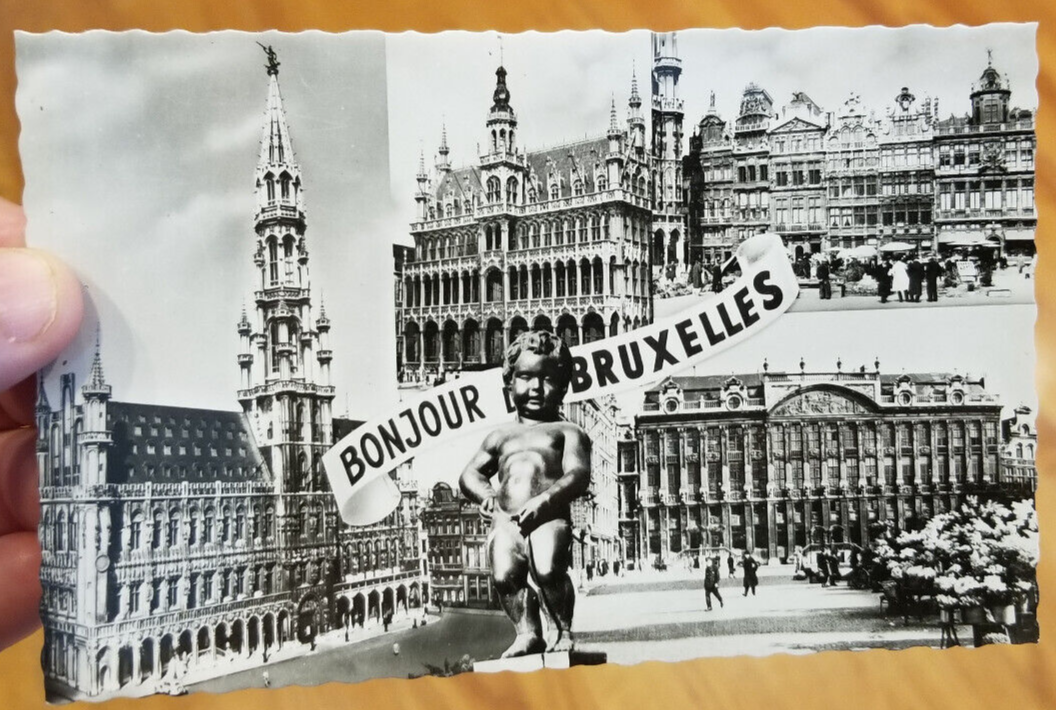 1963 LOT 5 POST CARDS PC of BRUSSELS/BELGIUM/BRUXELLES Tourist Sights ...