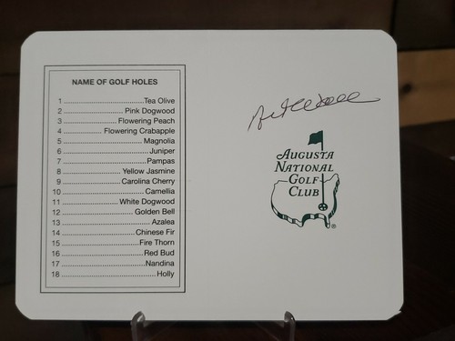 ART WALL PGA GOLF SIGNED AUGUSTA MASTERS SCORE CARD REAL AUTOGRAPH | eBay