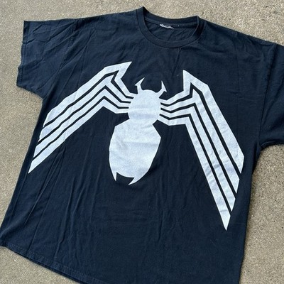 Vintage Y2K Marvel Comics Venom Spiderman Mad Engine Black T-Shirt Sz L ...