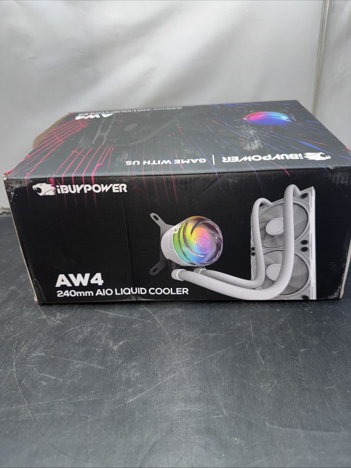iBUYPOWER-AW4 240mm Radiator CPU Liquid Cooler (2x120mm Core Fans) w ...