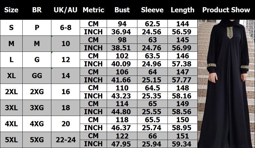 Ladies Muslim Dresses Abaya Prayer Maxi Dress Kaftan Jilbab Islamic ...