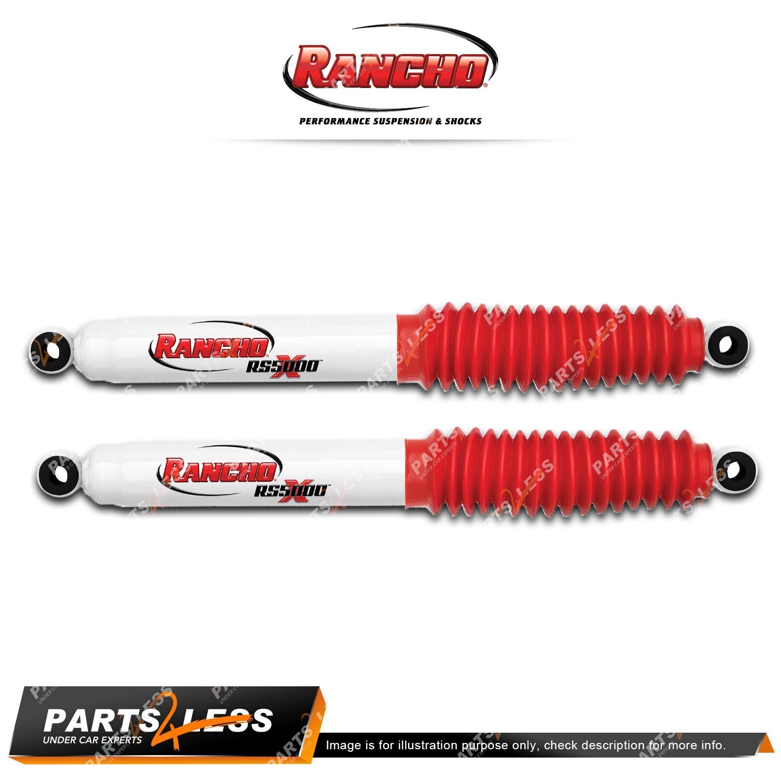 2 Pcs Rear 45mm-50mm Lift Rancho RS5000X Shock Absorbers RS55302 4WD ...