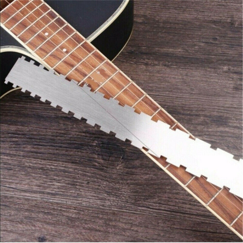 Guitar Neck Notched Ruler Fingerboard Straight Edge Check Fret Luthier ...