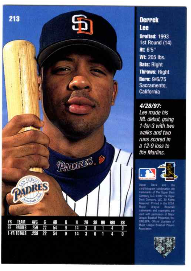 1998 Upper Deck - Diamond Debut #213 Derrek Lee for sale online | eBay