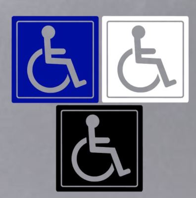 HANDICAP HANDICAPPED LOGO SIGN TABLE Decal Vinyl Car Window Sticker ...