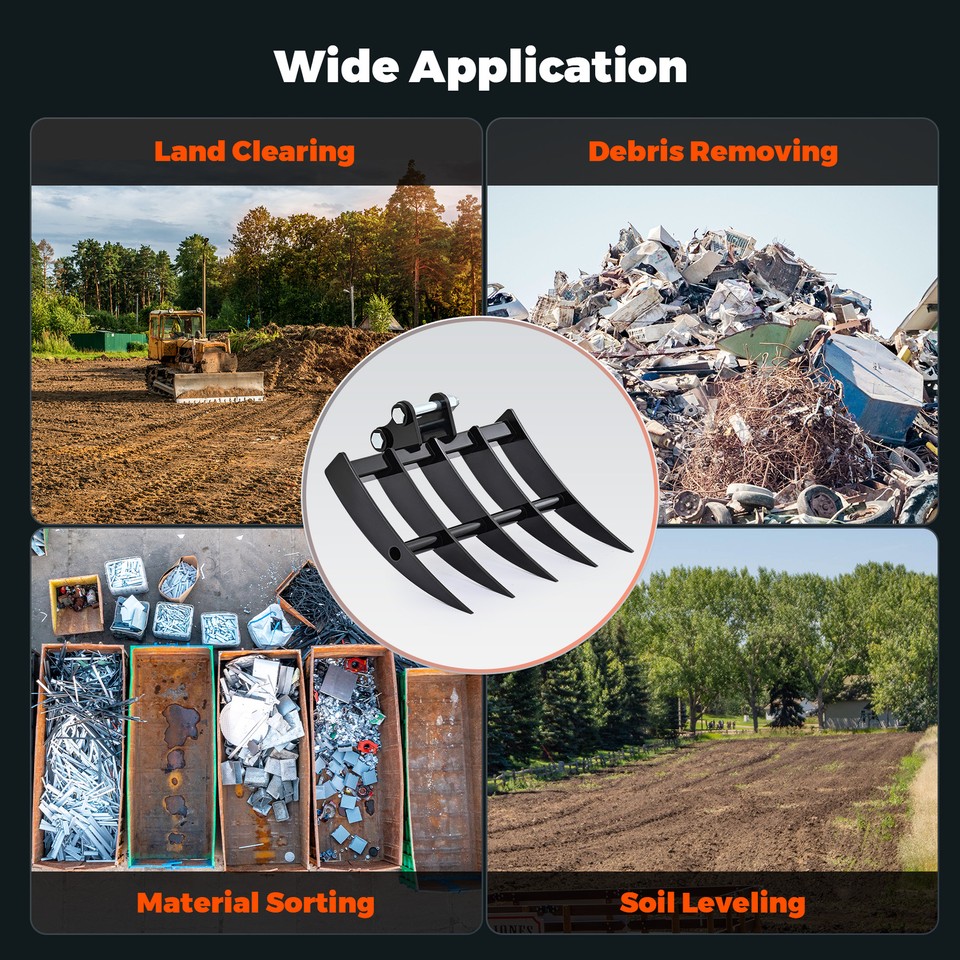 Rake Attachment For Mini Excavator 1 Ton To 1.5Ton Mini Digger In Stock ...